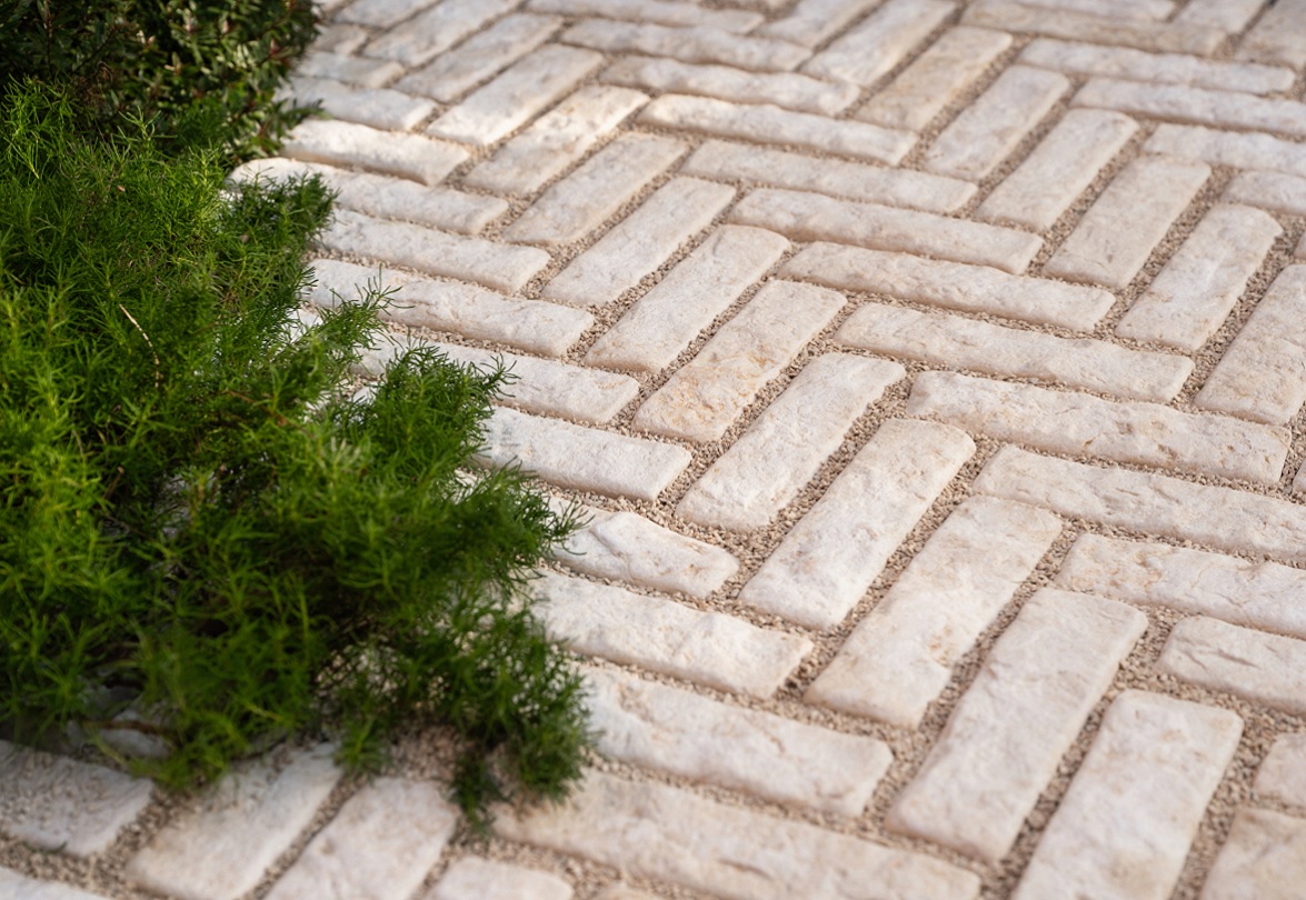 Provence Split‑Face Herringbone Paving | Beswick Stone